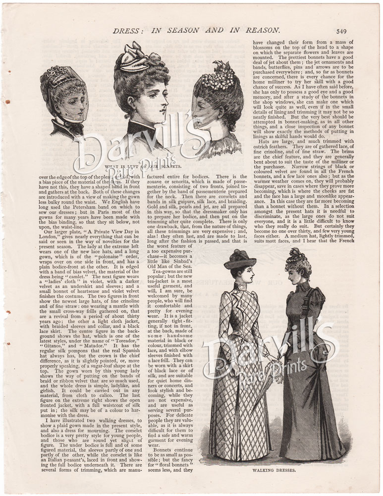 Original engravings from "The Girl's Own Paper" a Victorian magazine ...