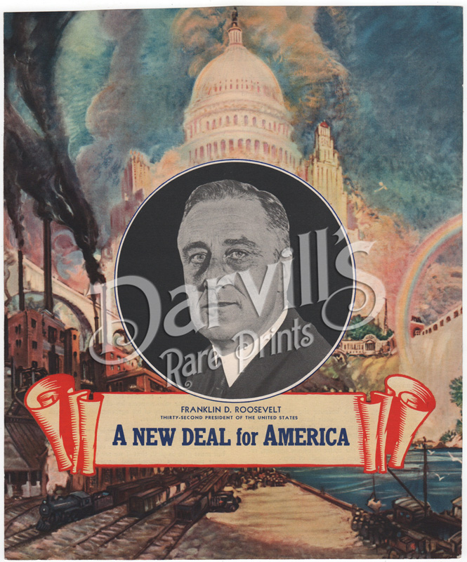 Vintage Calendar Prints / Poster art of UNITED STATES MEMORIALS ...