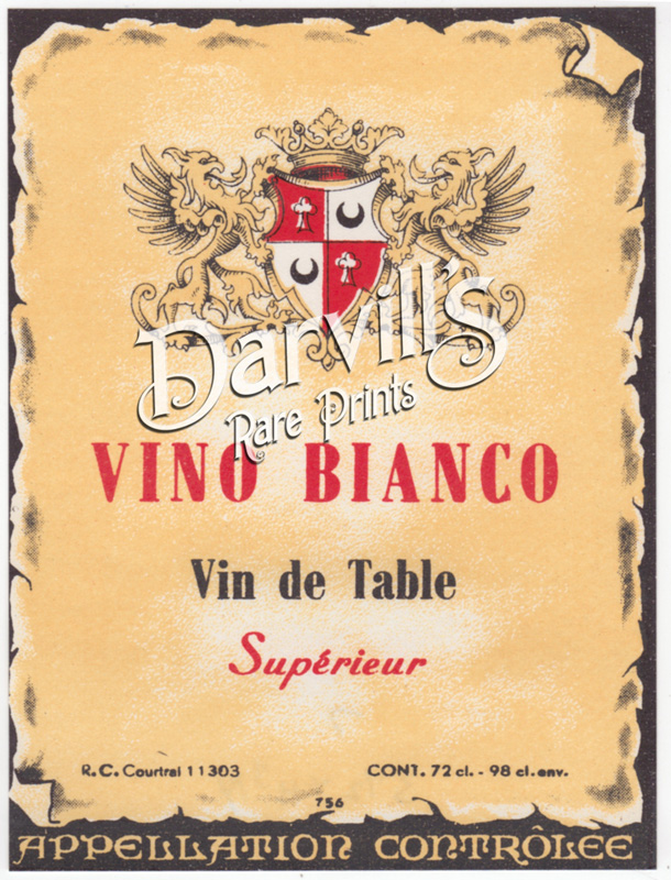 vintage alcohol, beer, wine, soft drink labels from circa 1920s-1940s