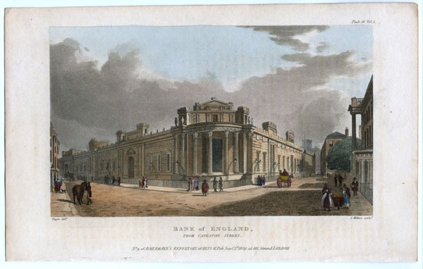 Early 19th century London buildings, etc. from Ackermann's 1809-1810