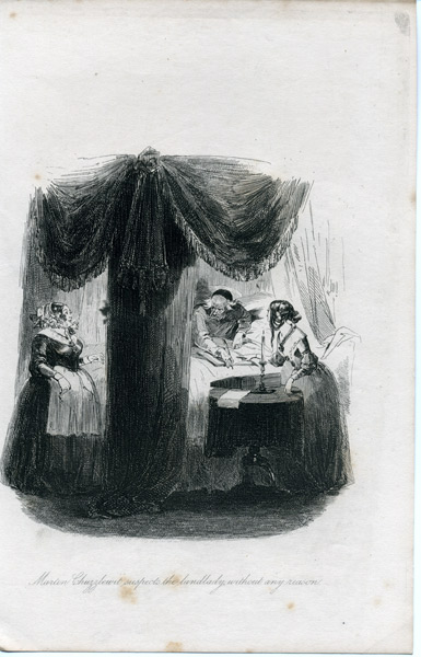 H.K. Browne Phiz prints from Charles Dickens novel Martin Chuzzlewit ...