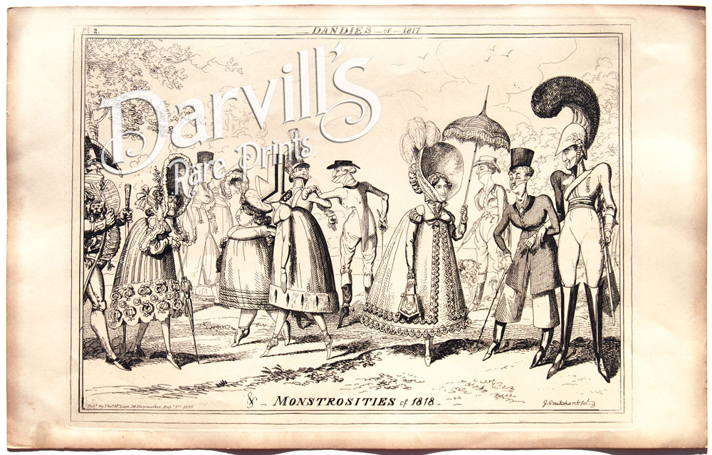 Original Cruikshank British caricature cartoons from the 19th century ...