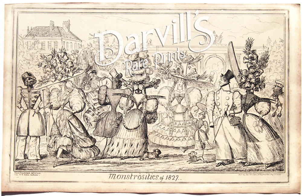 Original Cruikshank British caricature cartoons from the 19th century ...