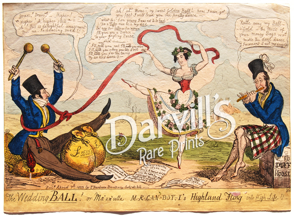 Original hand-coloured British caricature cartoons from the 19th ...