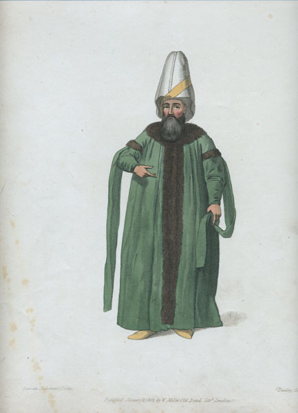 hand-coloured engravings of Turkish costume (1804-1818) by Octavien d ...