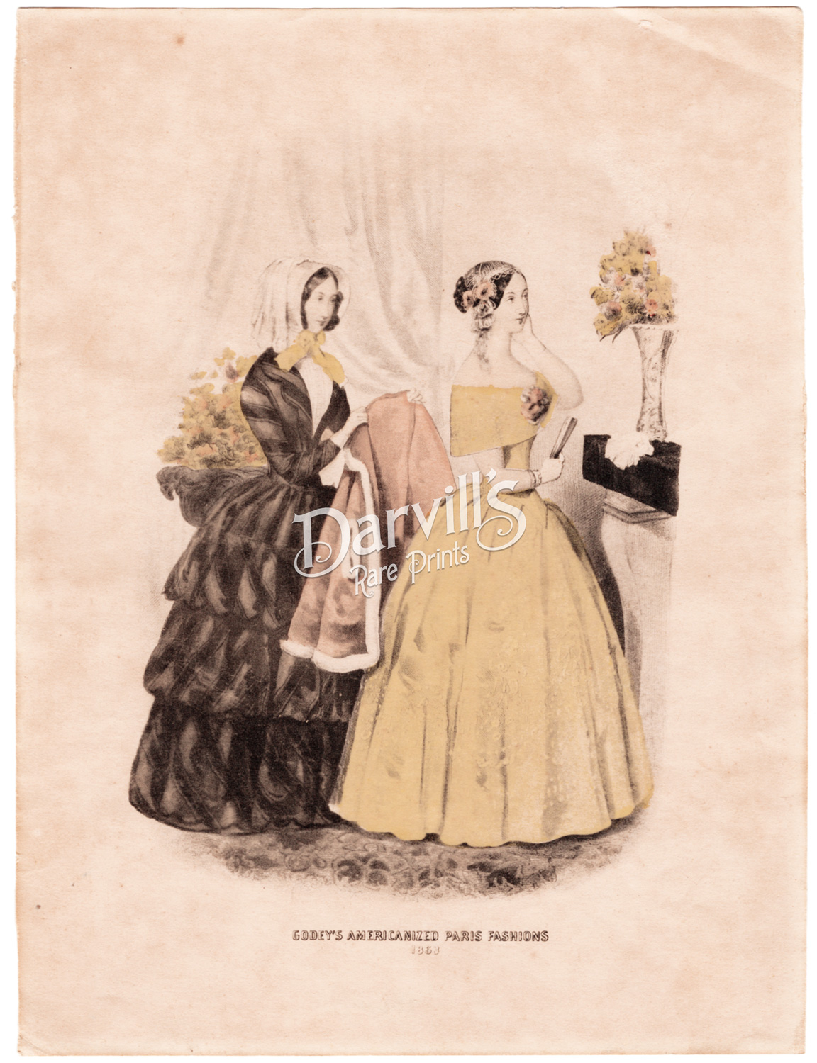 Godey's Fashion (1860s chromolithographs) Plates lithographs from the ...