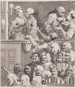 "Laughing Audience" and "Chorus of Singers" by William Hogarth