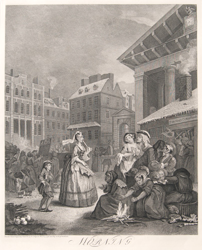 "Times of the Day: Morning, Noon, Evening, Night" by William Hogarth