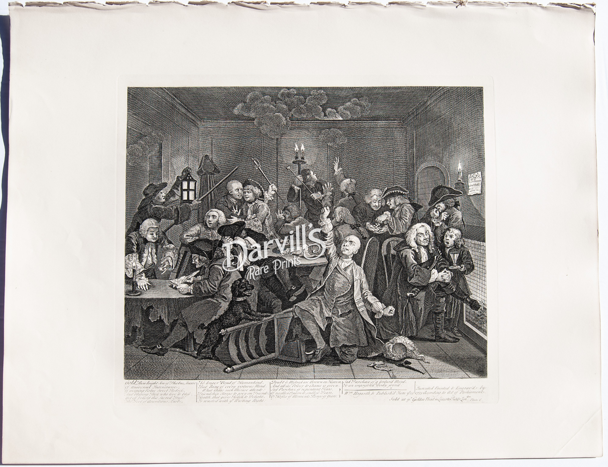 "Rake's Progress" by William Hogarth original copperplate engravings, a ...