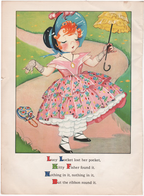 Mother Goose nursery rhyme illustrations by Ruth E. Newton (1943)