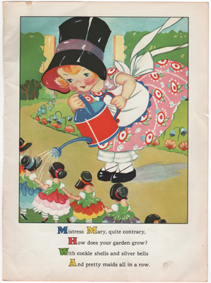 Mother Goose nursery rhyme illustrations by Ruth E. Newton (1943)