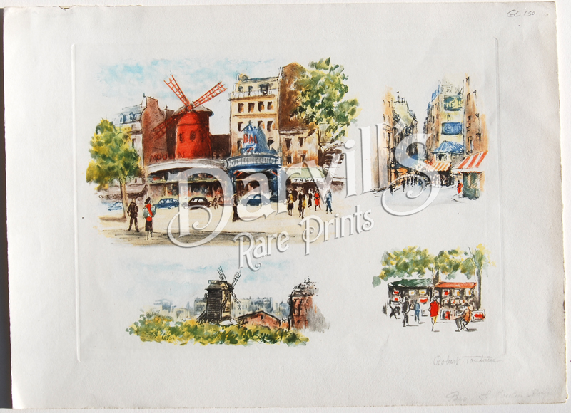 Original French color etchings from Sydney Z. Lucas (1930s-1940s)