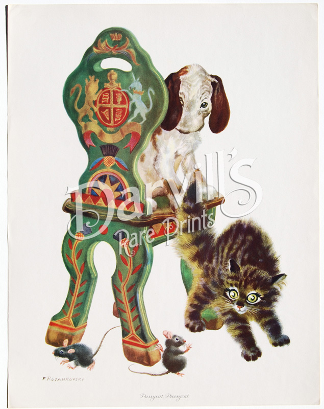 Nursery rhyme illustrations by Feodor Rojankovsky, circa 1945