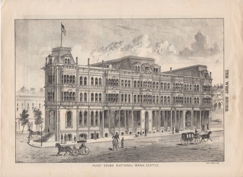 Antique prints of Seattle from "The West Shore" original lithographs ...