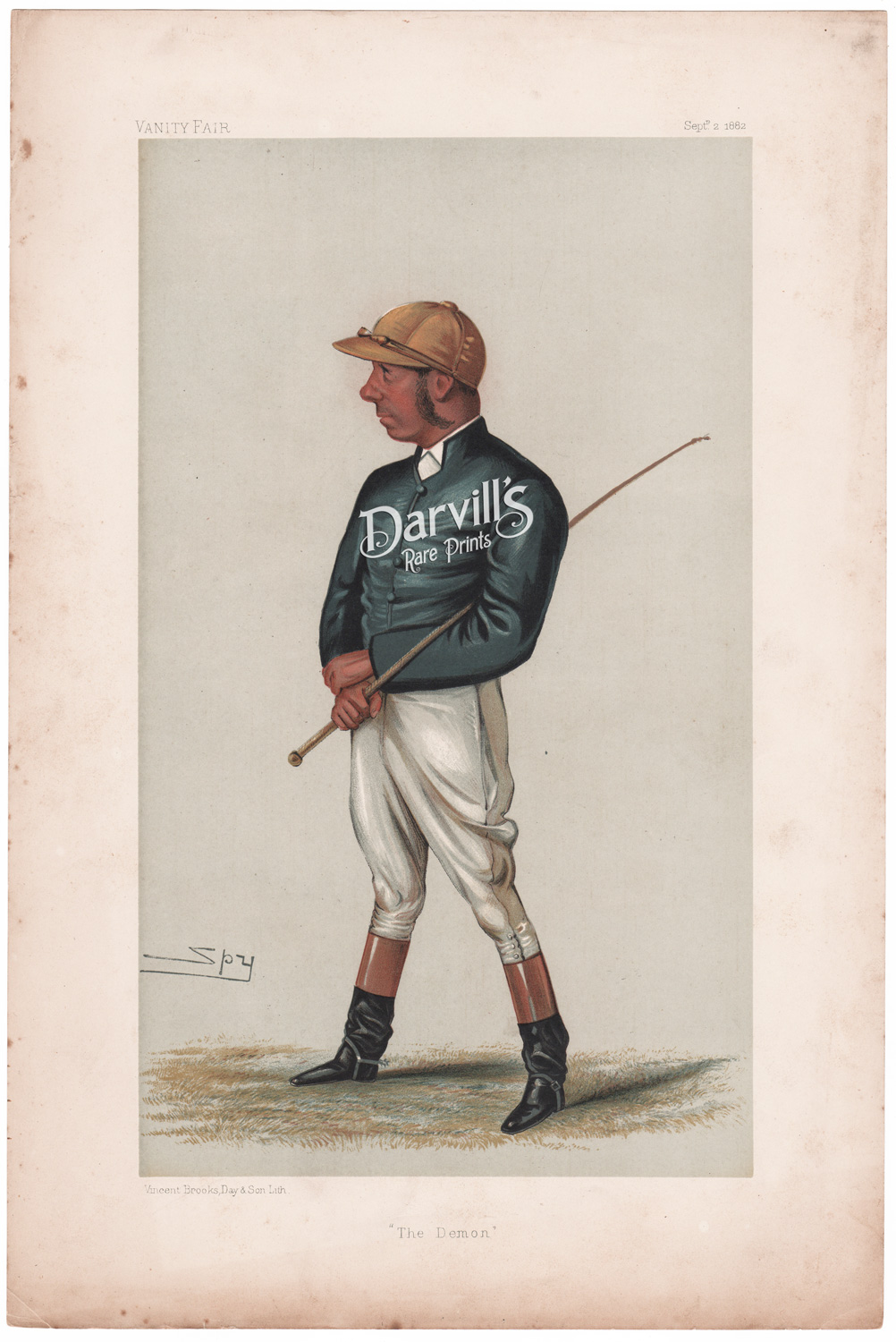 Original Vanity Fair print of George Fordham Sept 2 1882 (Jockey)