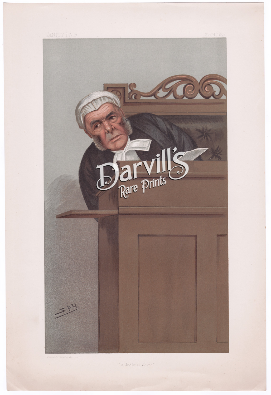 Original Vanity Fair print of His Honour Judge Bacon (Nov 4, 1897 ...