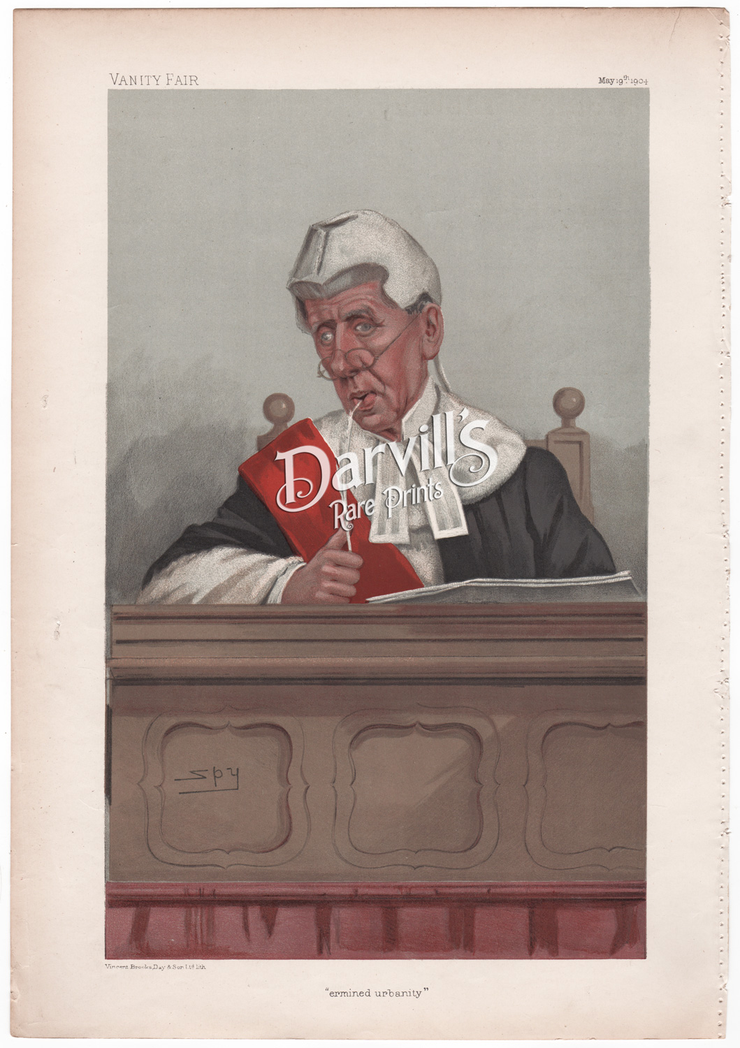 Original Vanity Fair print of Sir Arthur Richard Jelf KC May 19 1904 ...