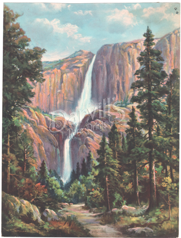 Vintage calendar or poster prints of Cottages, Cabins, Mills, etc ...